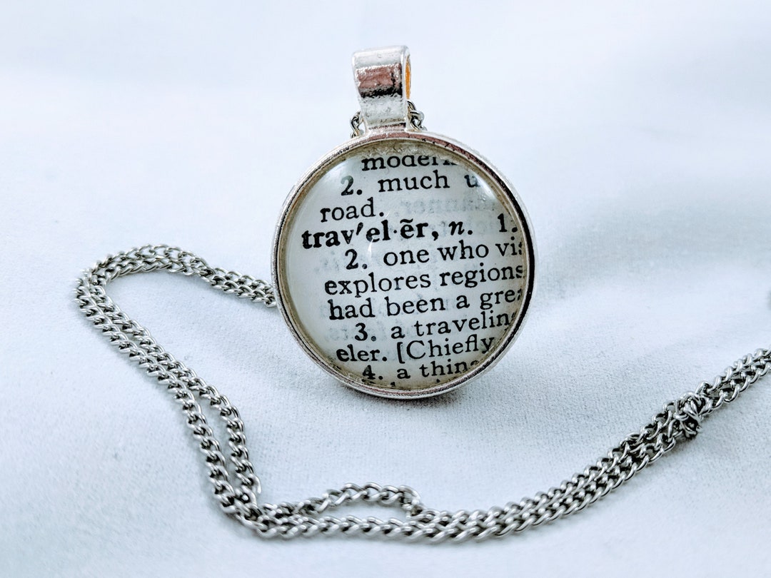 Custom Definition Dictionary Page Silver Pendant Necklace - Etsy