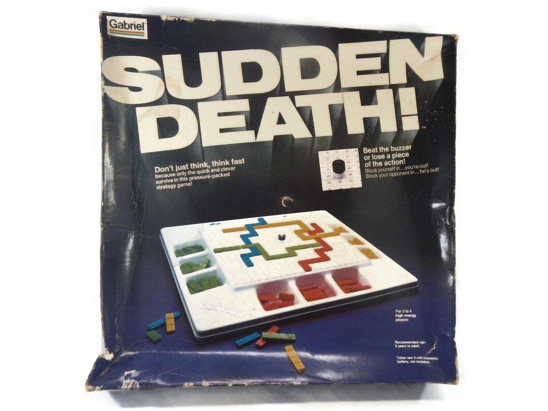 Rare Vintage Sudden Death Board Game - Gabriel, #79372 - 1978 ...
