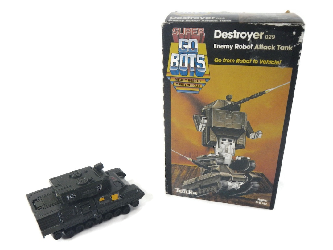 Vintage Tonka Super Gobots Destroyer Enemy Robot Attack Tank, Original ...