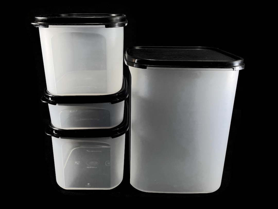 Vintage Tupperware Mod Mates Canisters - Square 4, Rect. 2, Rect, 1 ...