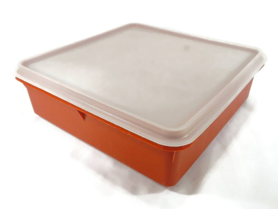 Vintage Tupperware Snack-stor Square Container & Lid 1970s - Etsy UK