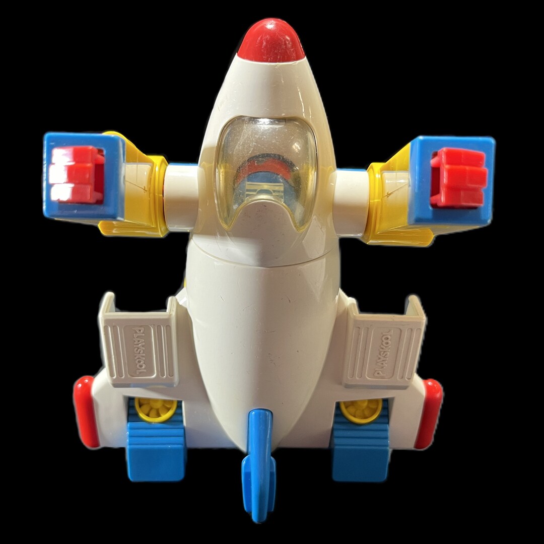 Vintage Playskool My First Transformer Jet-kun G1 Jet Airplane Action ...