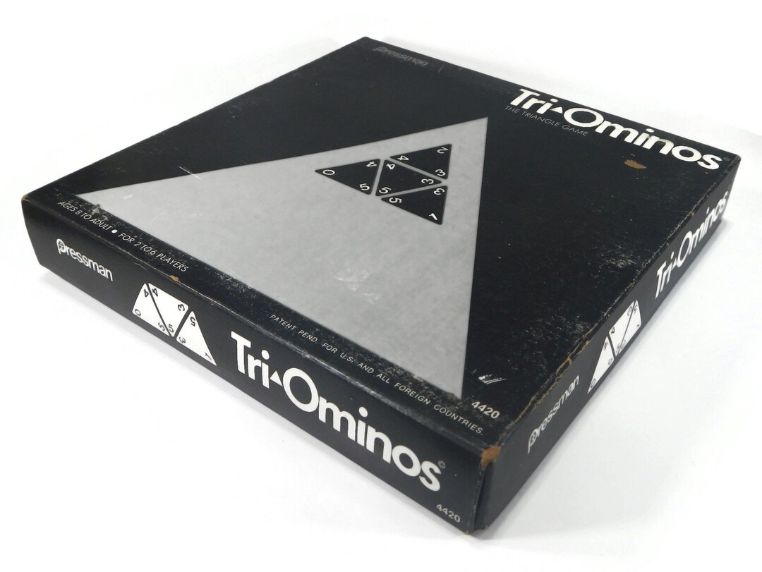 Vintage Tri-ominos Game Pressman, 4420, Ages 8-adult, 2-6 Players ...