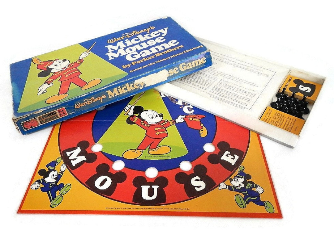 Vintage Walt Disney Mickey Mouse Board Game - Parker Brothers, 1976 ...