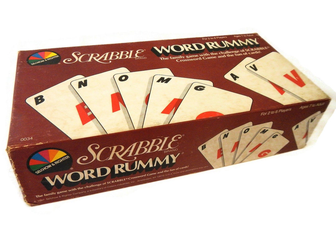 Vintage Scrabble Word Rummy Game Card Game 1987 Selchow & Righter, 0034 ...