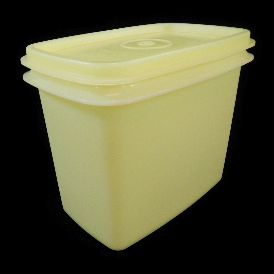 Vintage Tupperware Shelf Saver Container With Lid 1243, 1244, Yellow ...