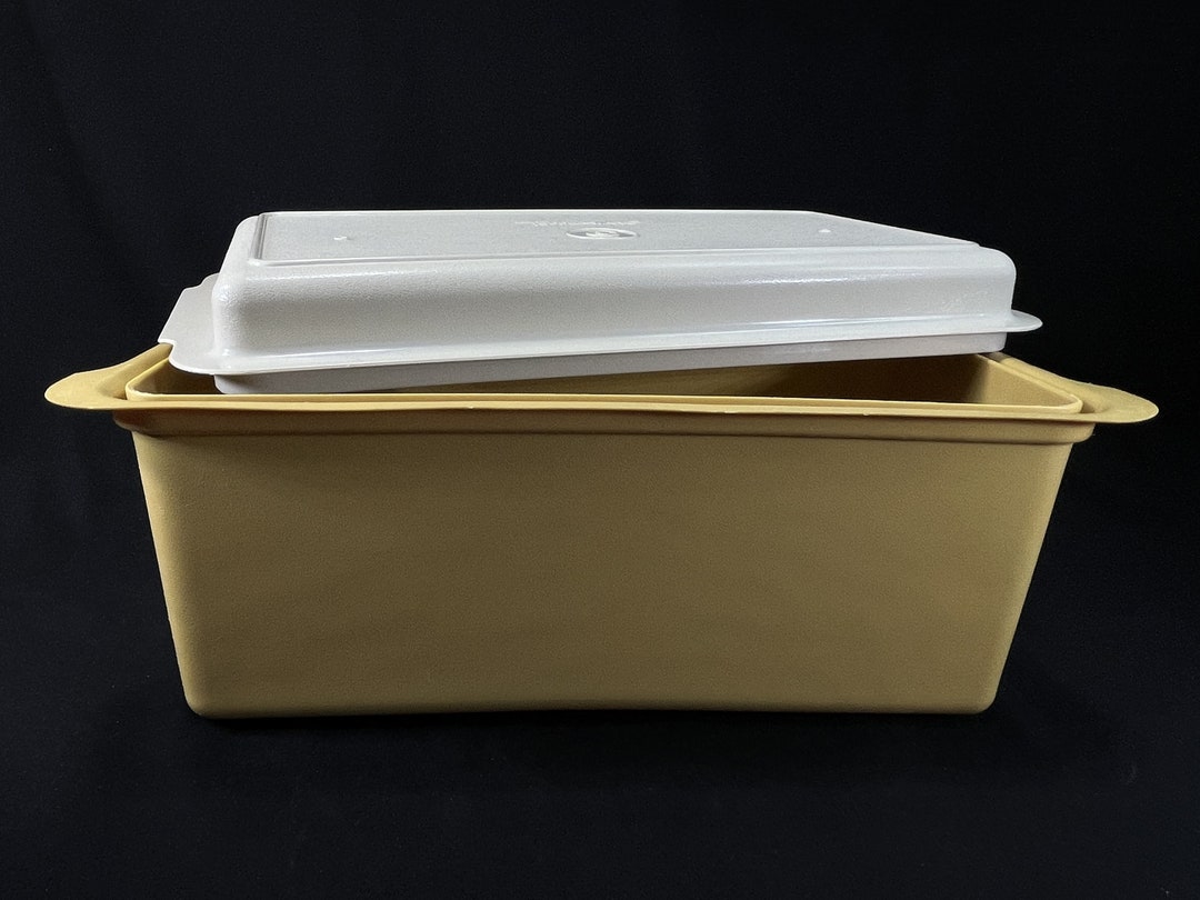 Vintage Tupperware Bread Server, Lid Harvest Gold, Almond, 171, 172 ...