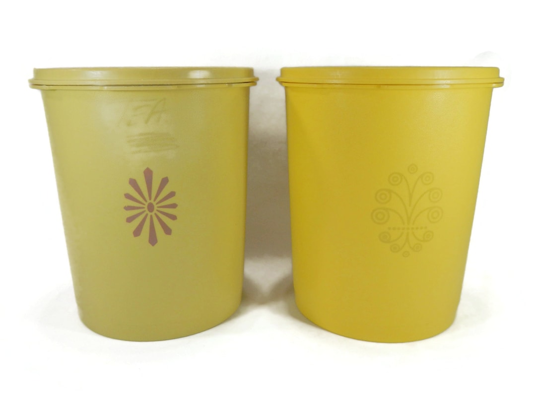 Vintage Tupperware Canister, Lid CHOICE, Bright or Pale Green-ish ...