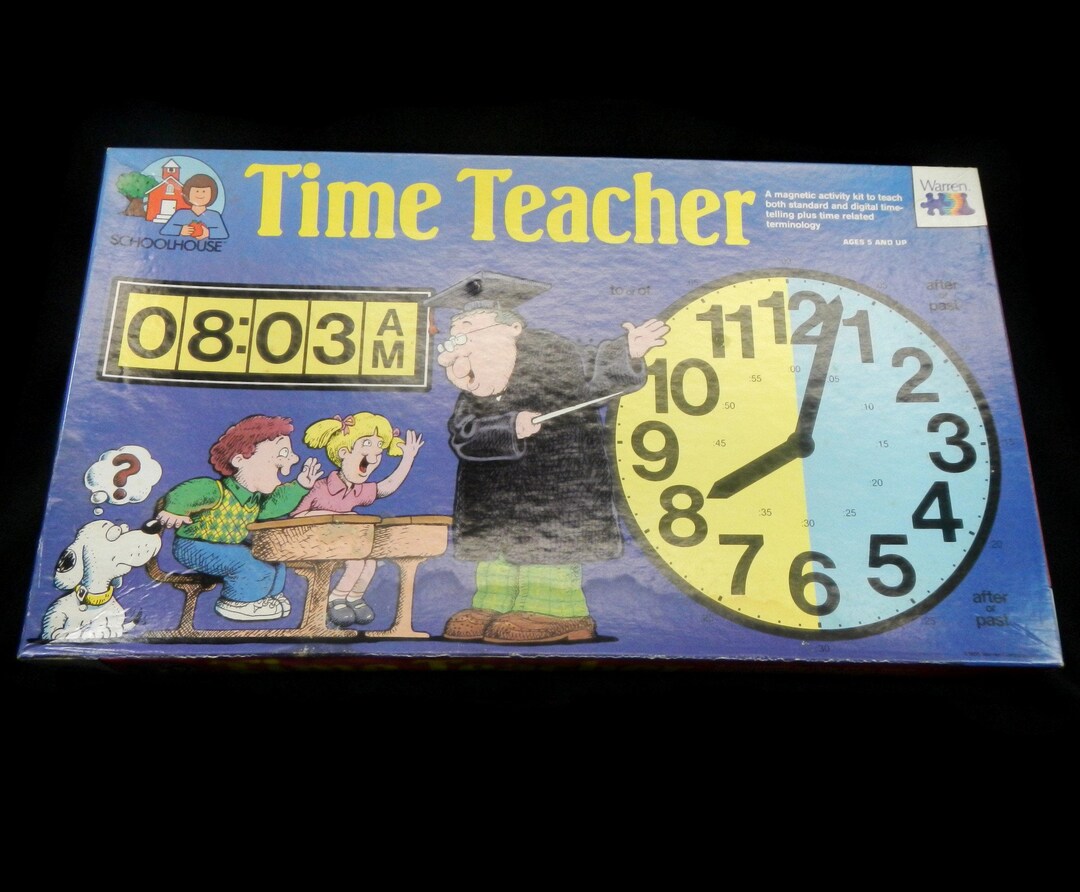 Vintage Time Teacher Schoolhouse, Warren Toy, 1986 Educational Toy ...