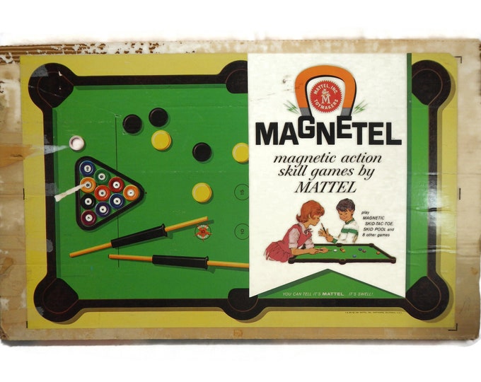 Vintage Magnetel Board Game - Mattel Toymakers, 1961 - Complete - Pool ...