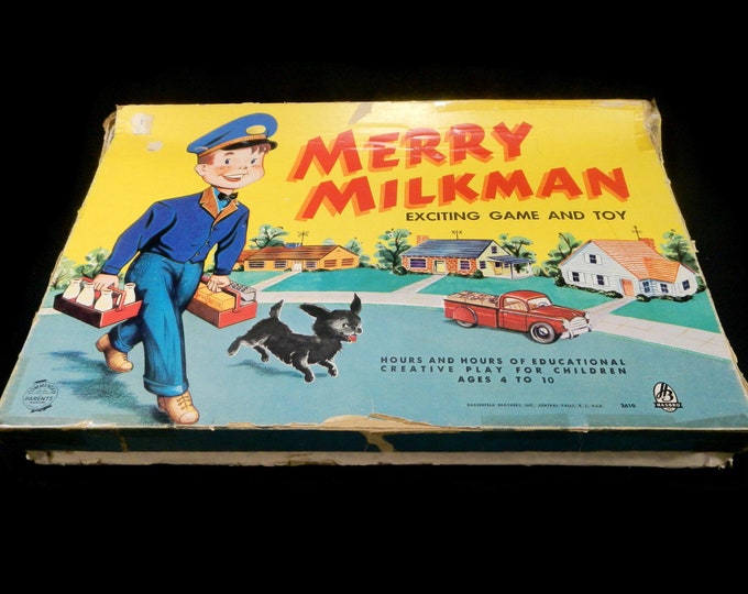 RARE Vintage Merry Milkman Board Game - 1955, Hassenfeld Brothers ...