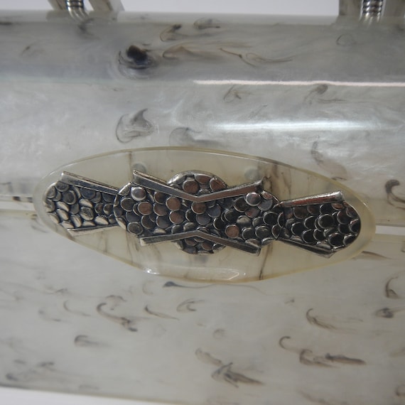 RARE Vintage Wilardy Designer Purse or Handbag - marb… - Gem