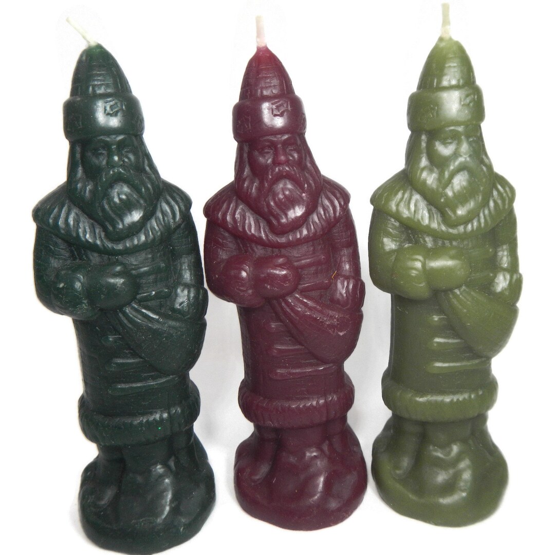 Vintage Santa Claus Candles - Set of 3, Victorian, 1950-1960's - St ...