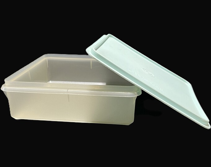 Vintage Tupperware Snack-stor Square Container & Lid 1970s, Sheer, Mint ...