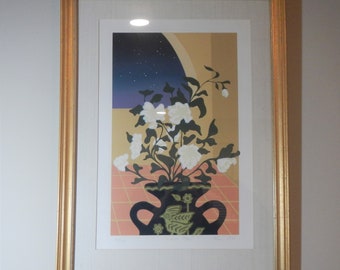 Vintage Susan Fiori Framed, Signed, Numbered Print night Cranes 1981 ...