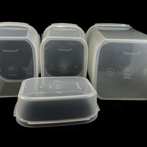 Vintage Tupperware Mod Mates Canisters - Square 4, Rect. 2, Rect, 1 ...