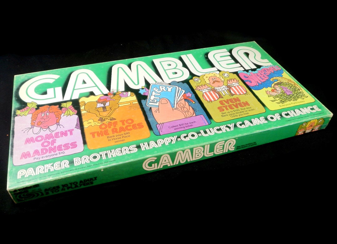 Vintage Gambler Board Game, COMPLETE- Parker Brothers, 1977, #49- 2-4 ...