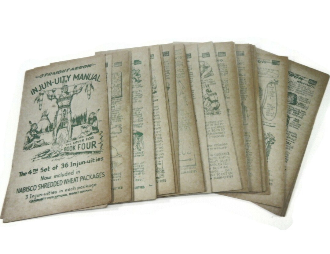 RARE Vintage Nabisco Shredded Wheat Straight Arrow Cards 1952, COMPLETE ...