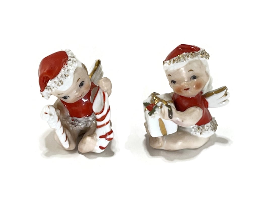 Vintage RARE Lefton Christmas Angel Babies Figurines - CHOICE, Japan ...