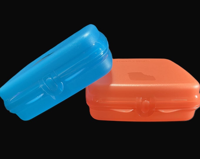 Vintage Tupperware Sandwich Keeper - CHOICE, Blue, Orange, #8203 ...