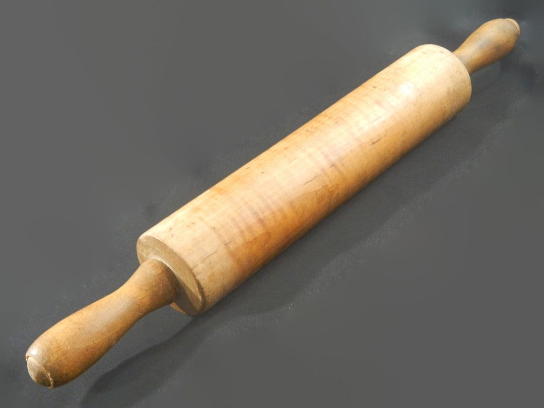 Vintage Wooden Rolling Pin- 1940s, Wood- Farmhouse, Primitive, Rustic ...