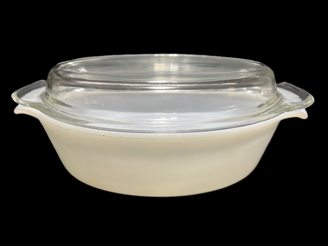 Vintage Fire King Anchor Hocking Covered Casserole Dish - White, #433 ...