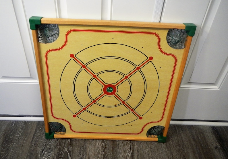 Vintage Carrom Wood Game Board Sticks & Pieces 108P | Etsy