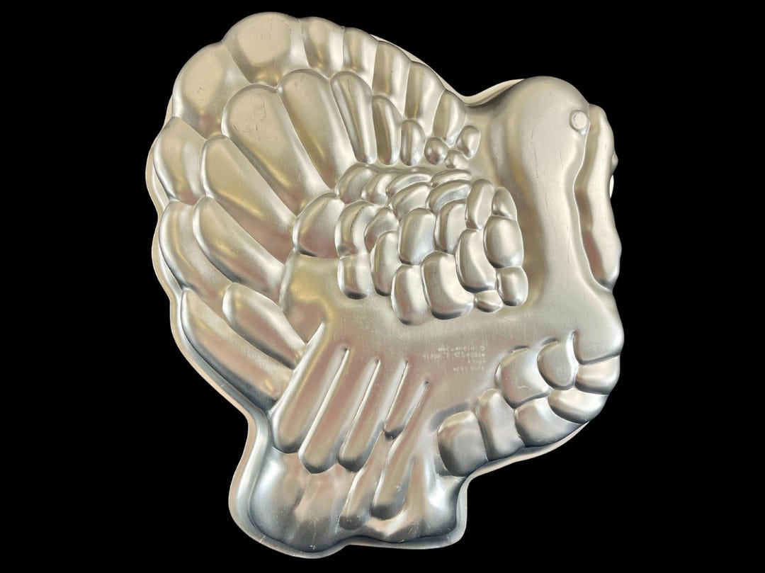 Vintage Turkey Shaped Cake Pan Wilton 502-2634, Aluminum, 1979 Mold ...
