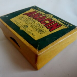 Vintage Anacin Cardboard Box 12 Tablets Whitehall Pharmacal - Etsy