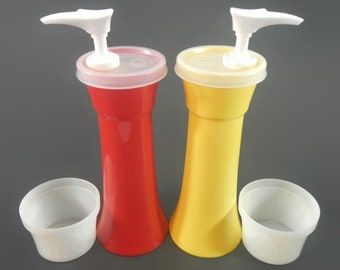 Jars & Containers Vintage Tupperware Ketchup and Mustard Pump Container ...