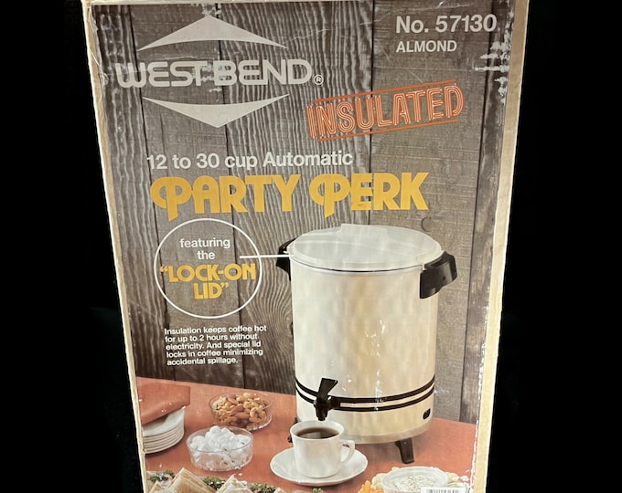 Vintage 1970s West Bend COFFEE MAKER Harvest Gold Party Percolator No ...