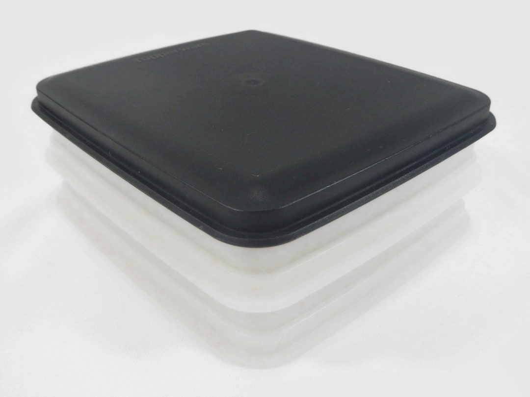 Vintage Tupperware Hot Dog House Container & Lid - Sheer, Black, #4965 ...