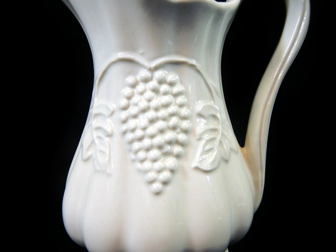 Vintage Red Cliff Ironstone Small Pitcher, 6.5" Tall - Grape Design ...