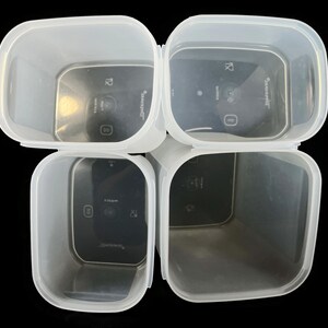 Vintage Tupperware Mod Mates Canisters - Square 4, Rect. 2, Rect, 1 ...