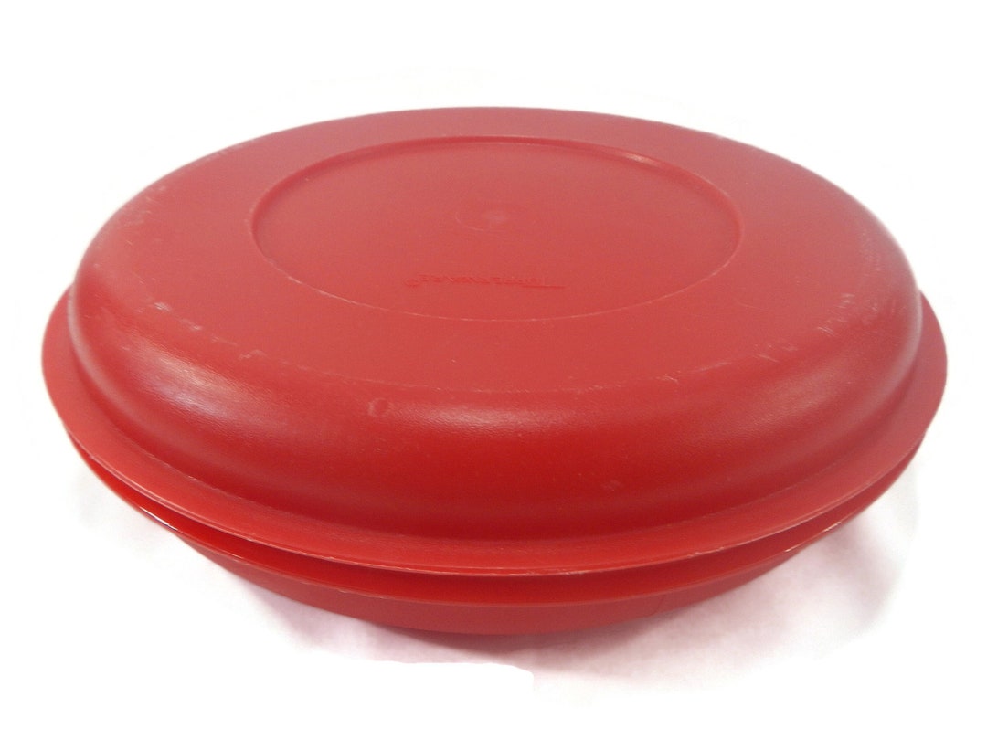 Vintage Tupperware Small Serving Center Tray, Lid - 1708, 1709, Red, 2 ...