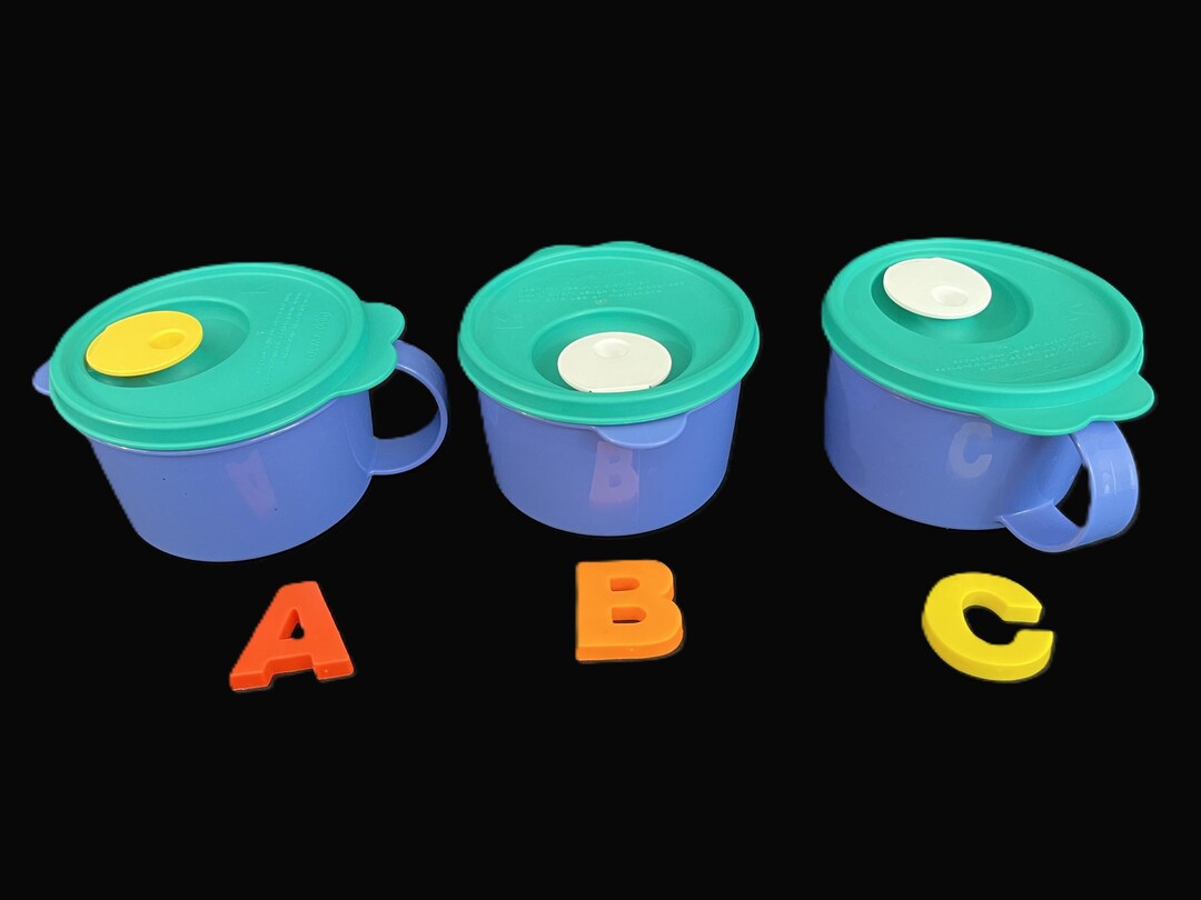 Vintage Tupperware Crystalwave Soup Mug, Lid - 16 Oz, Blue, Green ...