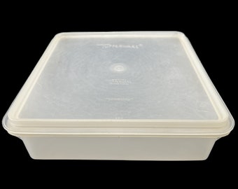 Vintage Tupperware Snack-stor Square Container & Lid 1970s, Sheer, Mint ...