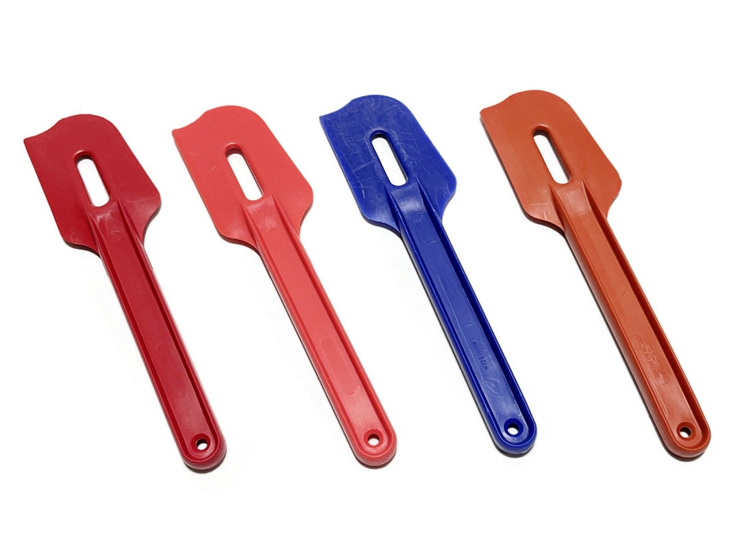 Vintage Tupperware Paddle Spatula- CHOICE, Red, Salmon, Blue, Paprika ...