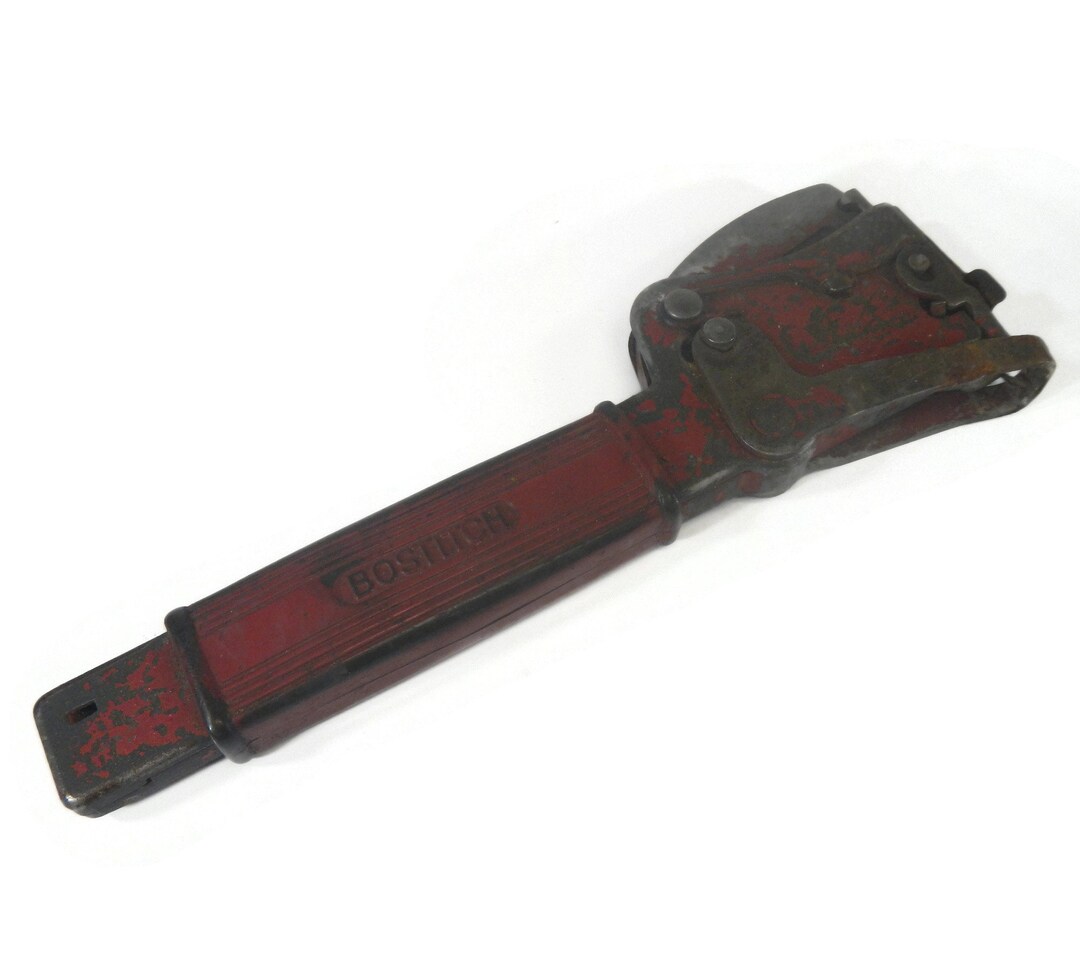 Vintage Bostitch Hammer Stapler or Tacker - Metal, Red, Heavy Duty ...