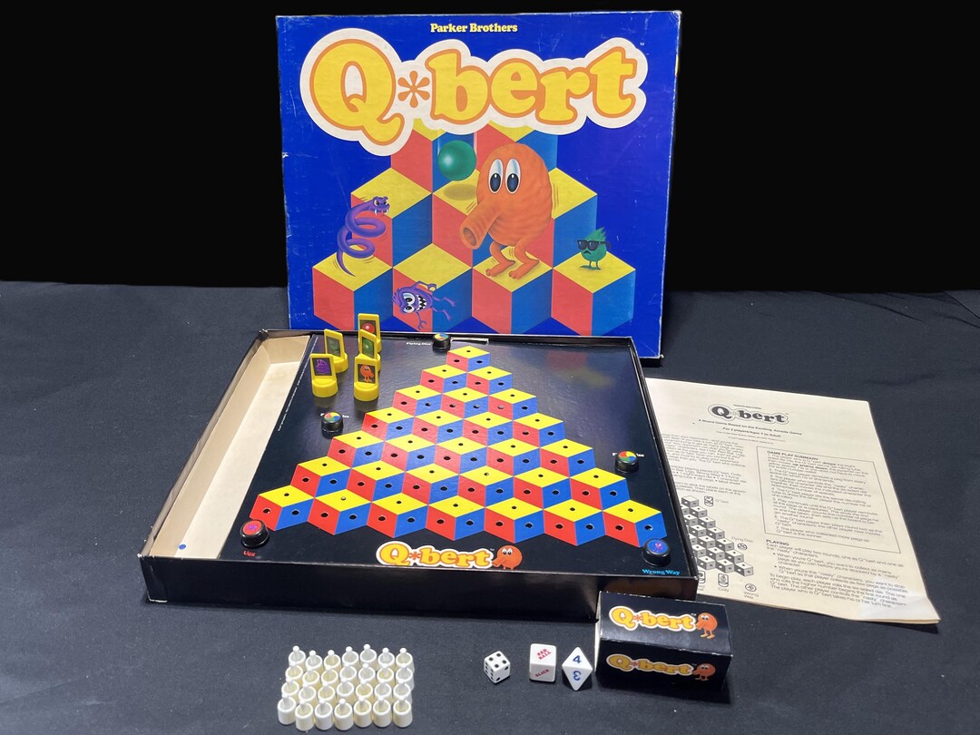 Vintage Q-bert Board Game Parker Bros., 1983, 0142, Based on Arcade ...