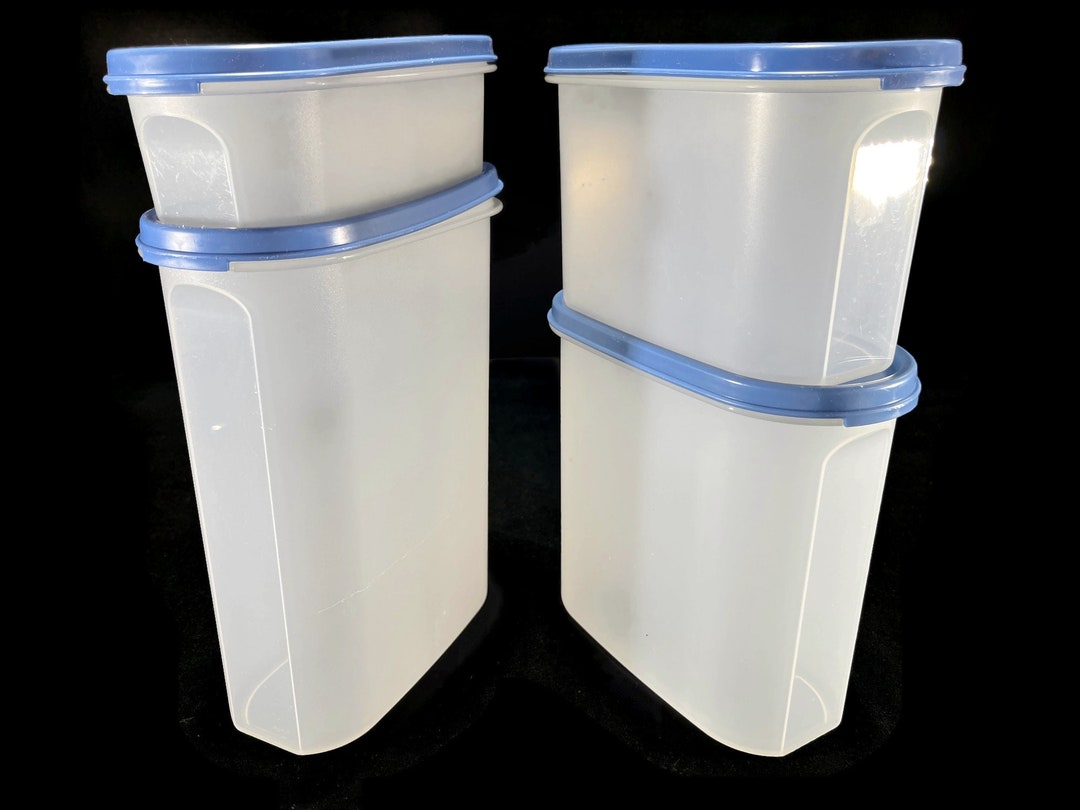 Vintage Set of 4 Tupperware Canisters, Lids - Oval Modular Mates 1-4 ...
