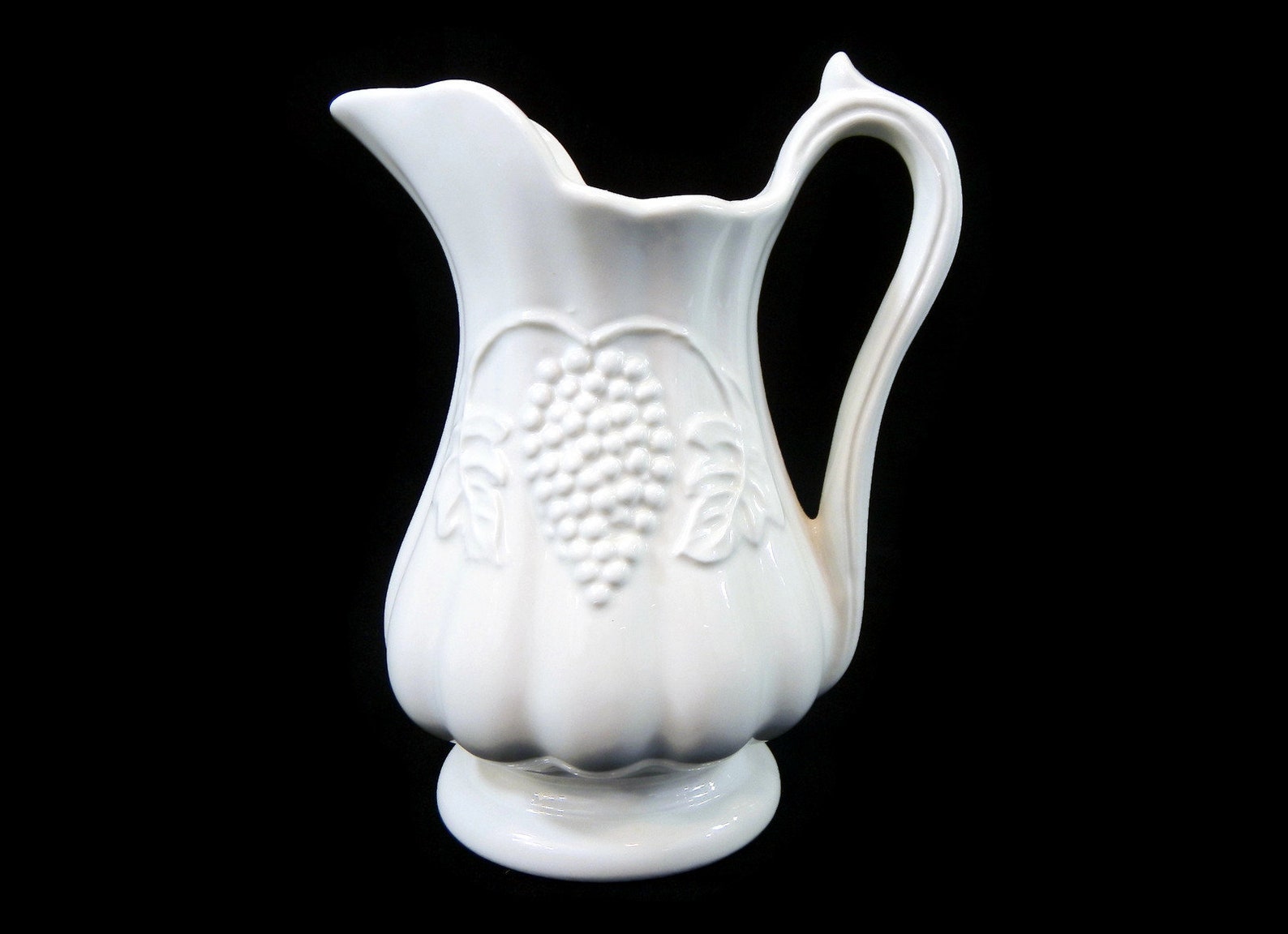 Vintage Red Cliff Ironstone Small Pitcher, 6.5" Tall - Grape Design ...