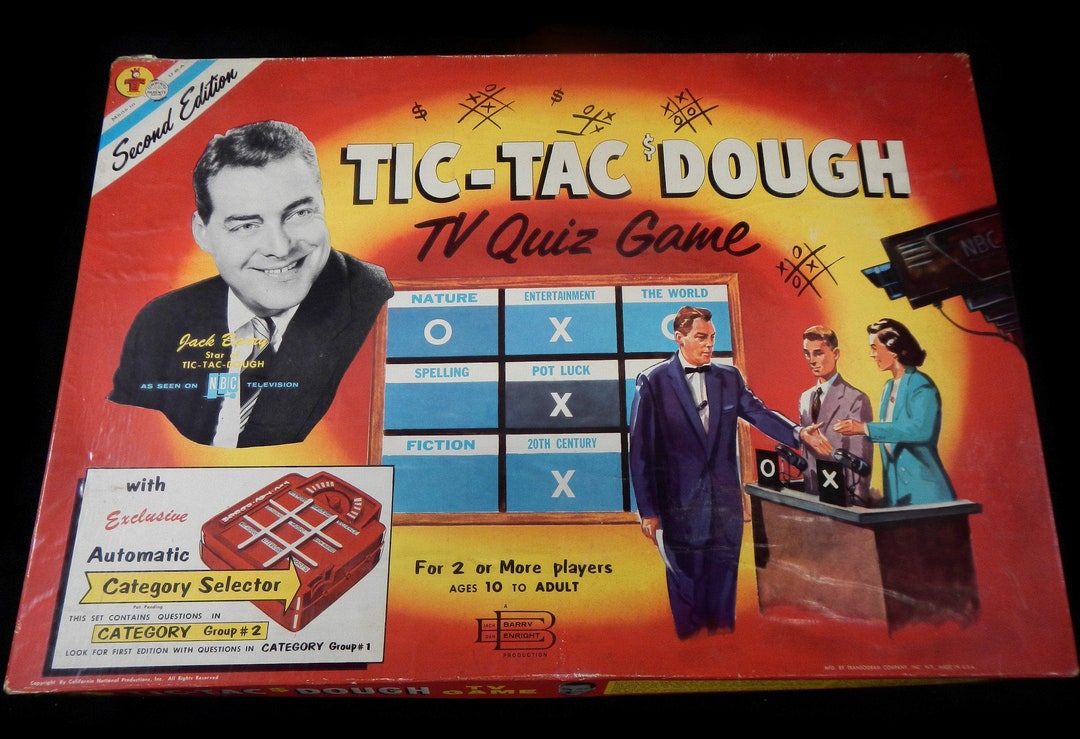 RARE Vintage Tic-tac Dough Game- Transogram- 1950s- Game Night, NBC Tv ...