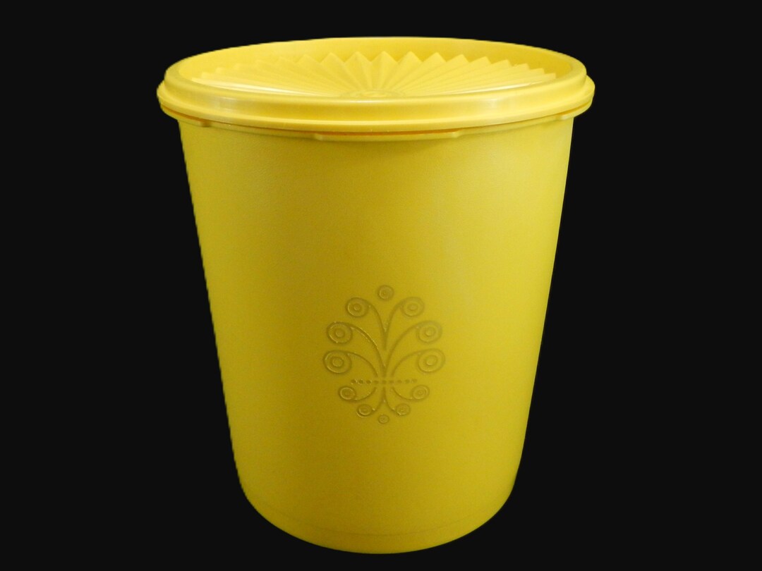Vintage Tupperware Bright Yellow Canister With Lid - #807, 1960s ...