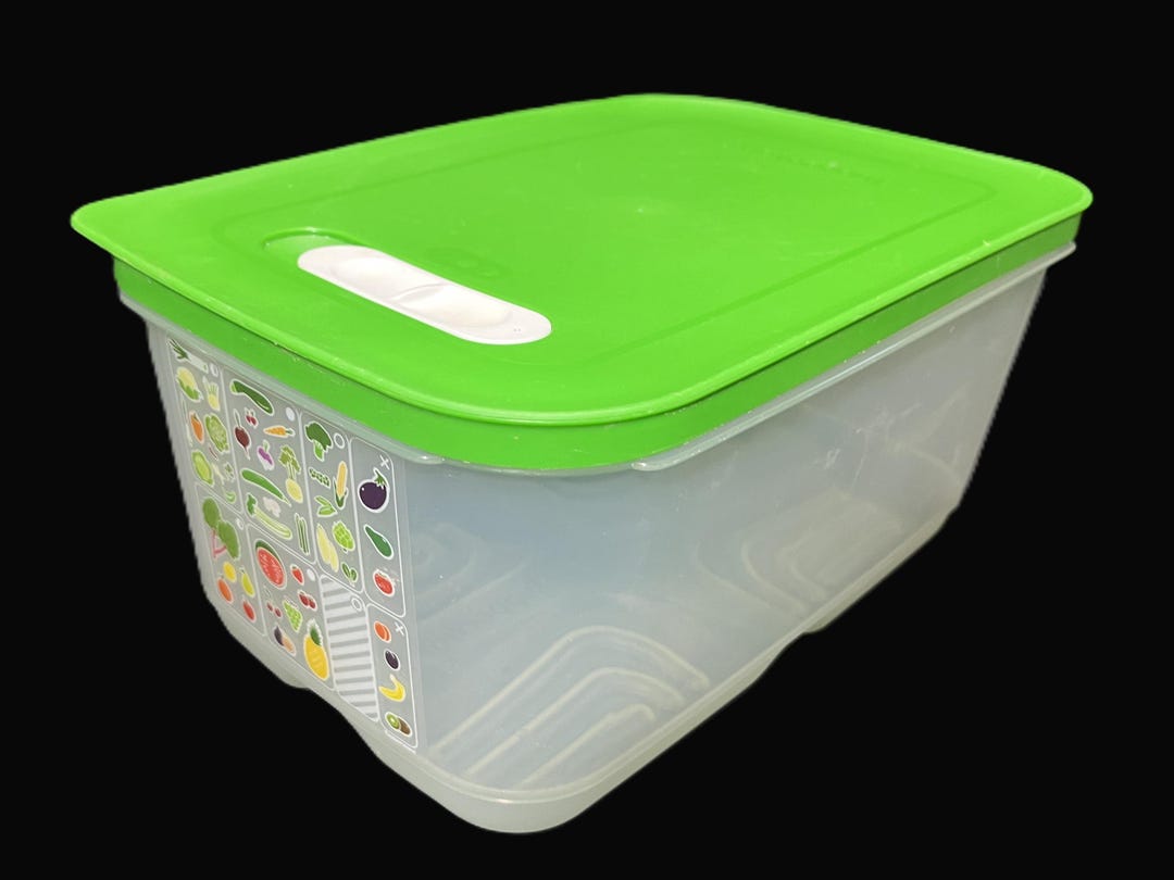 Vintage Tupperware Fridgesmart Fruit & Veggie Container, Lid - 4.4 ...