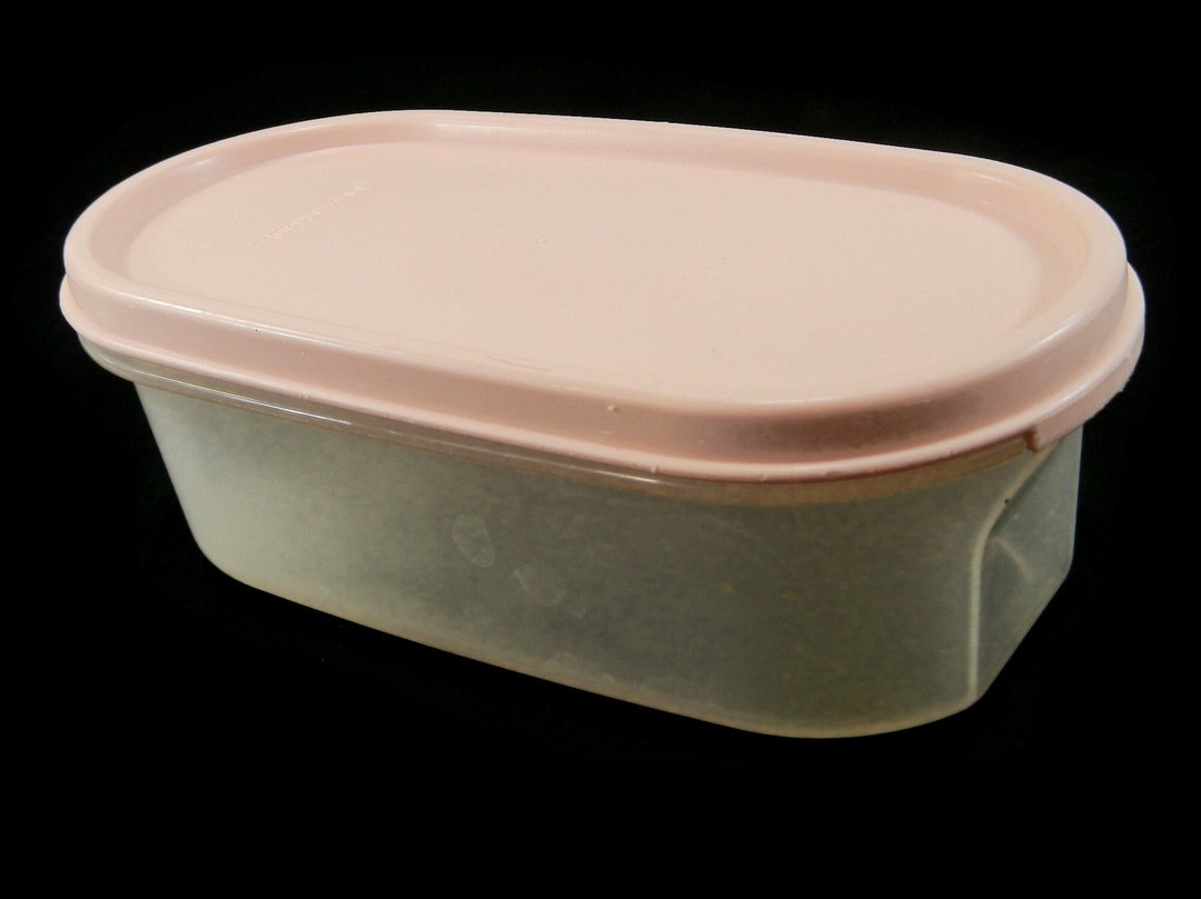 Vintage Tupperware Oval Modular Mates 1, Lid Mini Canister, Sheer, Pink ...