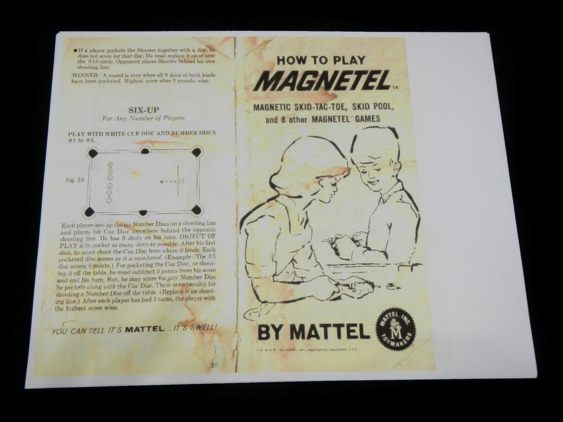 Vintage Magnetel Board Game Mattel Toymakers 1961 - Etsy
