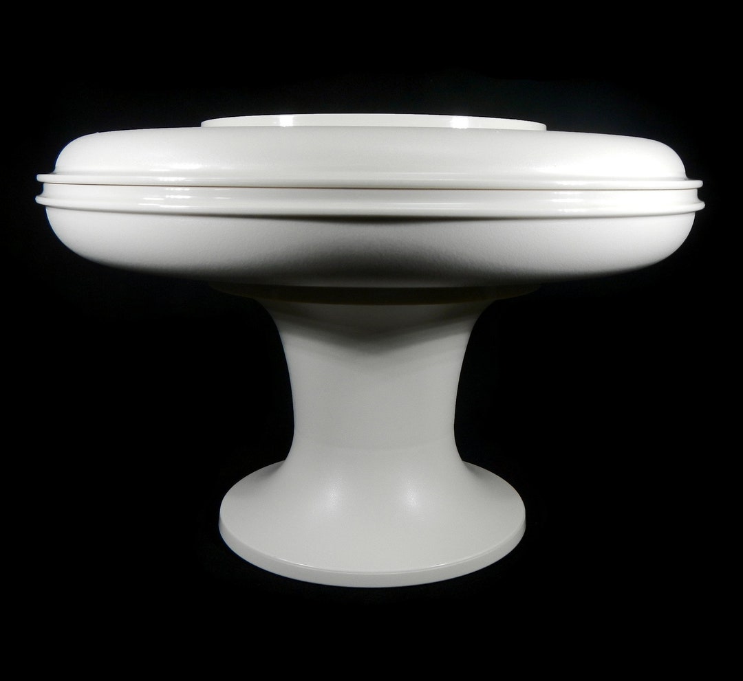 Vintage Tupperware 3pc: Deep & Shallow Dishes With Pedestal - 1531 ...