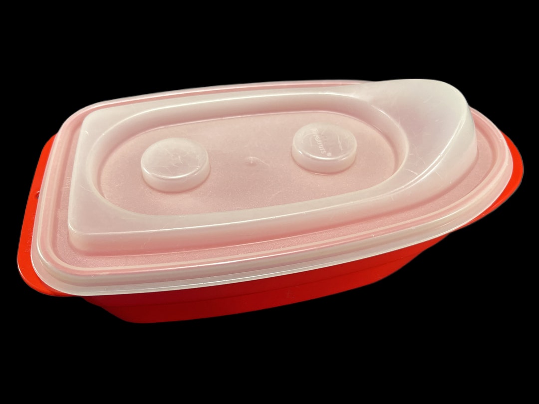 Vintage Tupperware Tupper Canoe - Plastic Toy Boat, Red, Sheer, #1732 ...