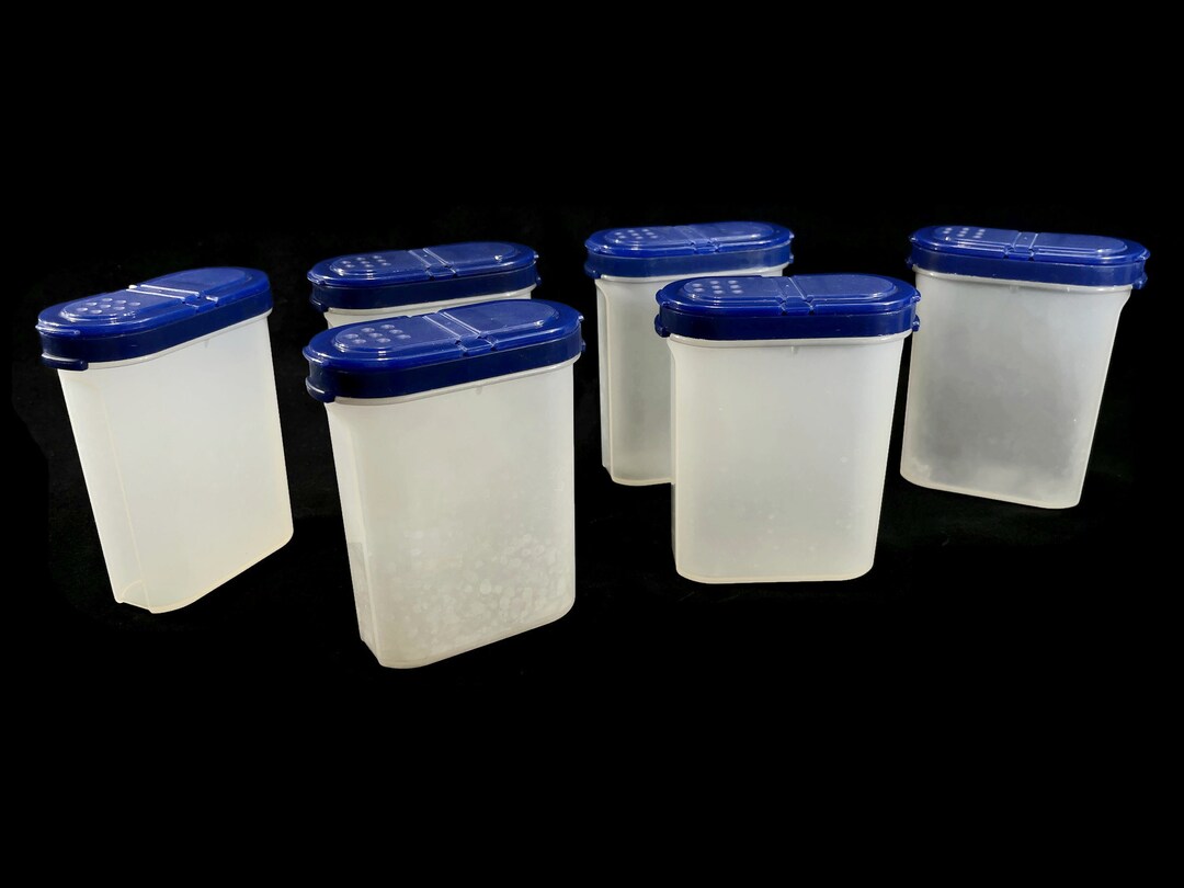 Vintage Tupperware Large Spice Containers, Shakers, Lids - Set of 6 ...